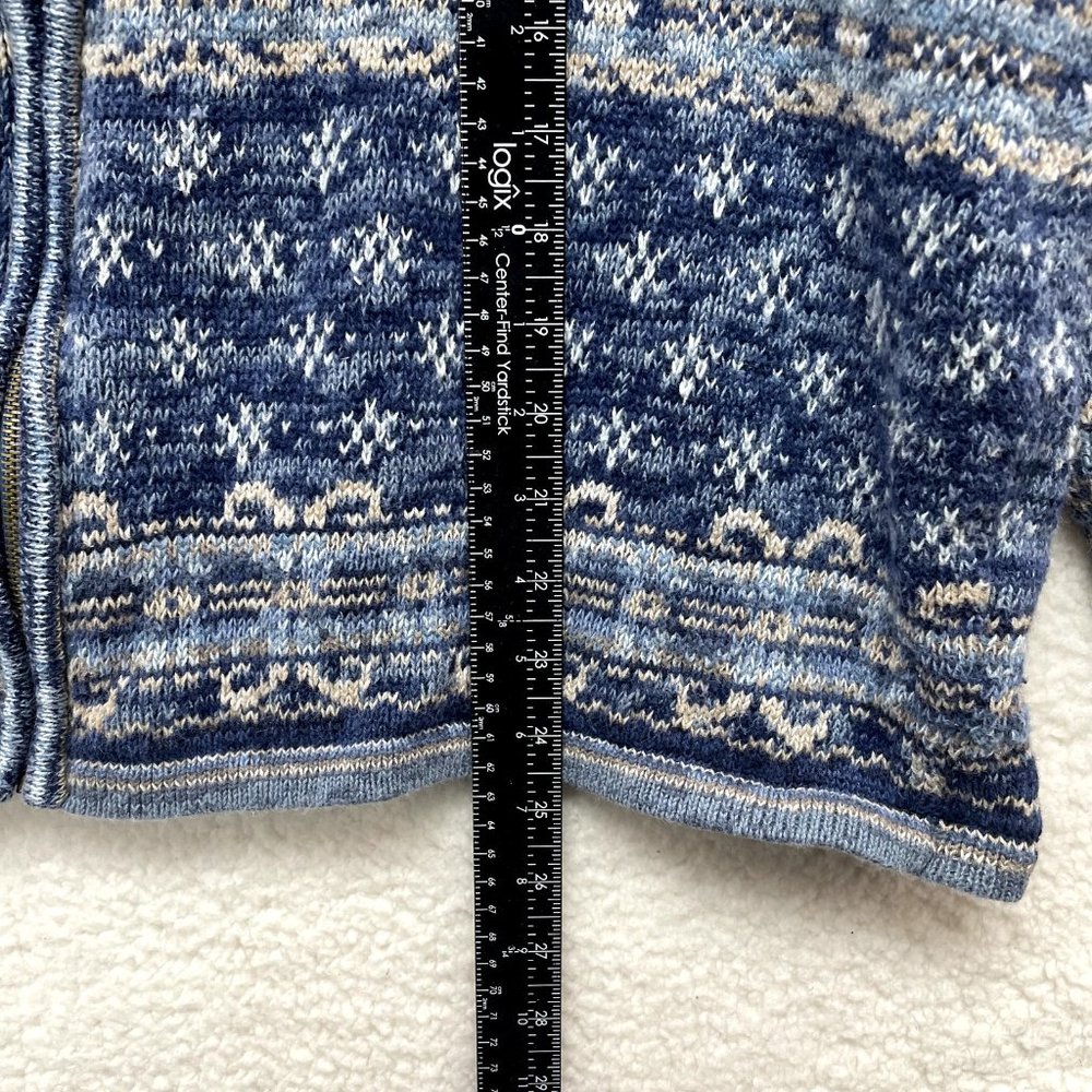 90s Y2k Vintage Tiara Blue Fair Isle Nordic Icelandic… - Gem